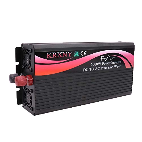 KRXNY 2000W Power Inverter 48V DC to 110V AC 60HZ Pure Sine Wave Converter with LED Display for Off Grid Solar System
