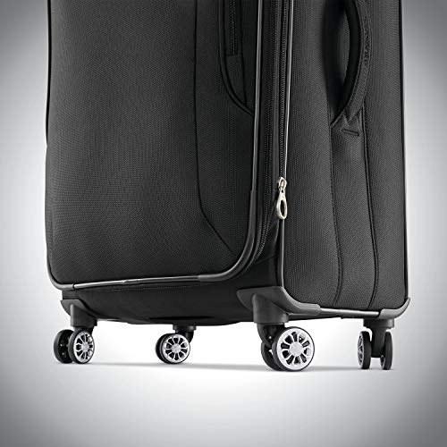 Samsonite Ascella X Softside Expandable Luggage with Spinners, Black, 2PC SET (Carry-on/Medium)