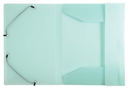 Exacompta - Ref 55170E - Chromaline Collection - Elasticated 3-Flap Folders - Suitable for Storing A4 Documents, Spine Label - Assorted Pastel Colours (Pack of 10)