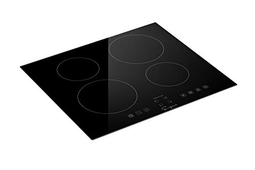 Empava 24 Inch Electric Stove Induction Cooktop with 4 Power Boost Burners Smooth Surface Vitro Ceramic Glass in Black 240V