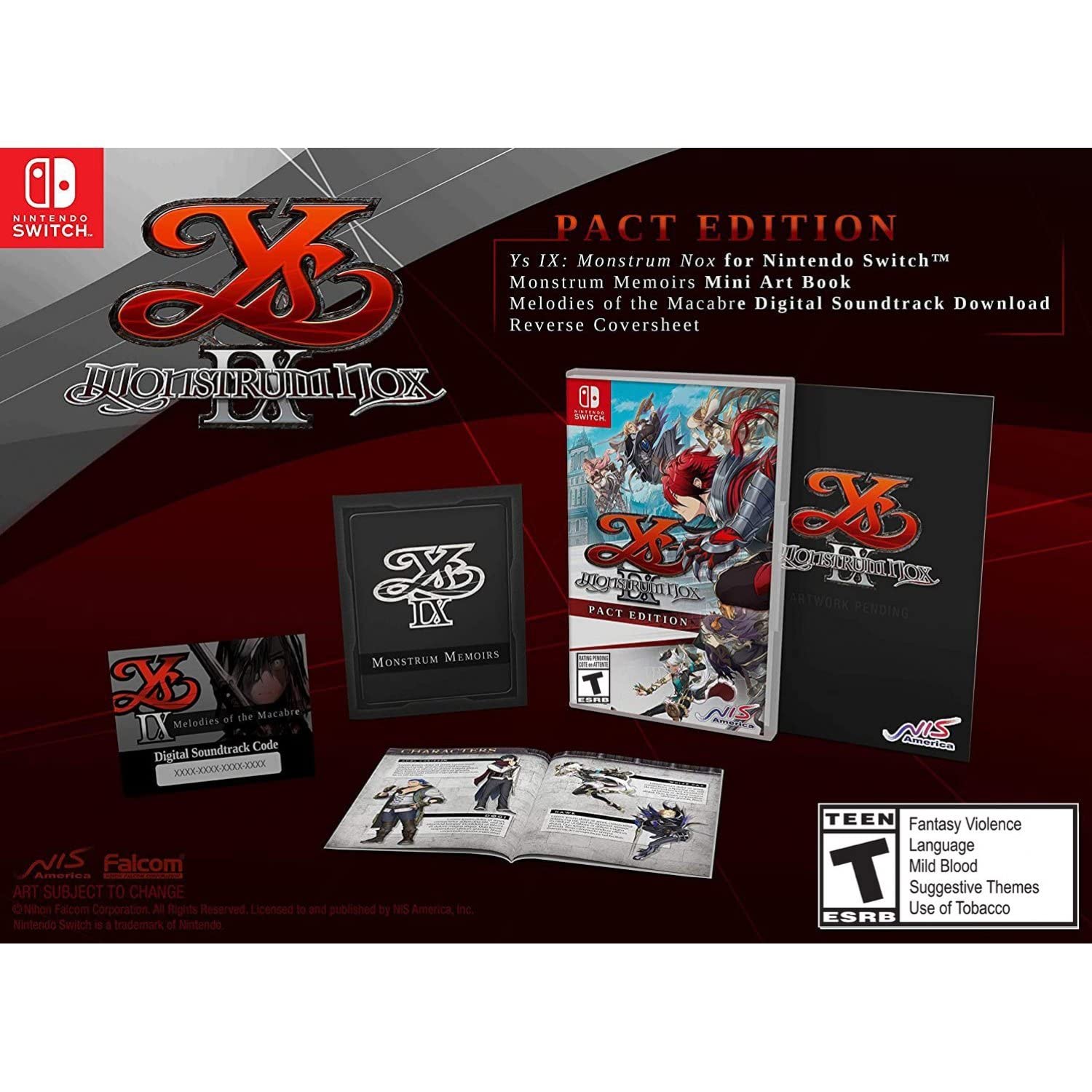 Ys IX: Monstrom NOX - Pact Edition - Nintendo Switch