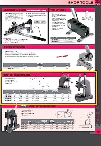 HHIP 8600-0031 Heavy Duty Arbor Press, .5 Ton Capacity, 10" Height (Pack of 1)