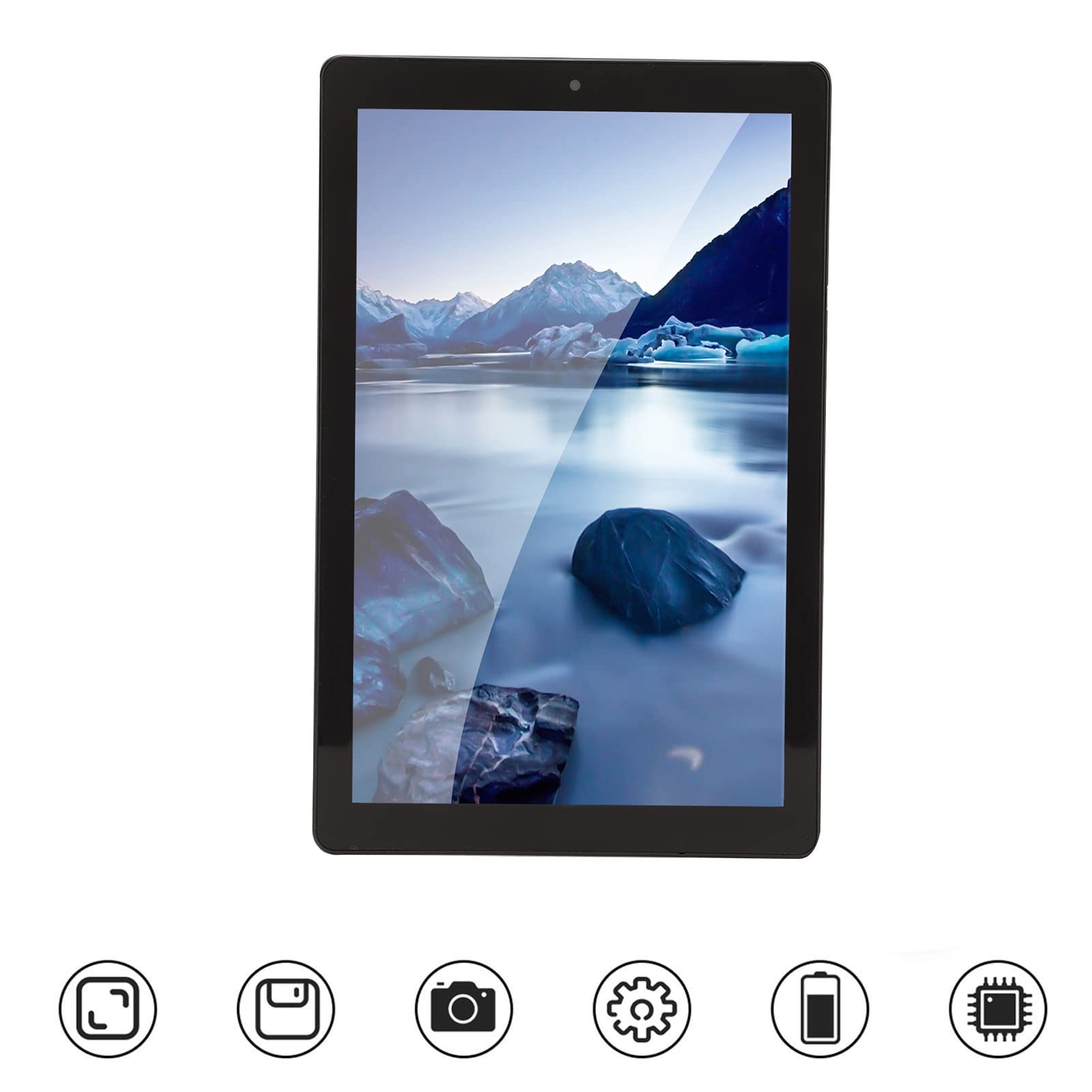 Kufoo HD Tablet Black Front 5MP 100-240V Octa Color Business Tablet (US Plug)
