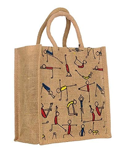 Dry Fruit Hub Jute Grocery Hand Bag with Zip And Handle (Multipurpose, Sizes Bags Small, Medium, and Large), Multicolour, S, M, L