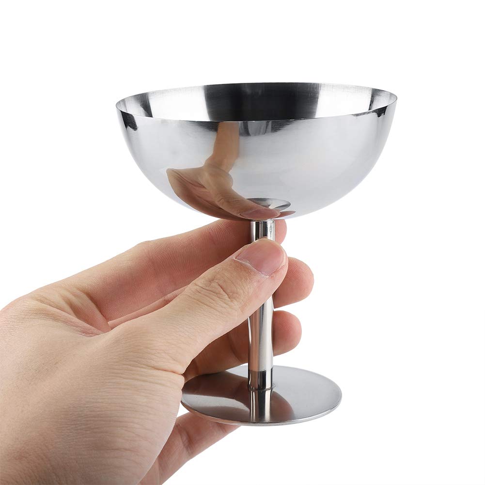 Ice Cream Cups Dessert Dish Stainless Steel Sundae Bowls for Salad Fruit Pudding(Tall)