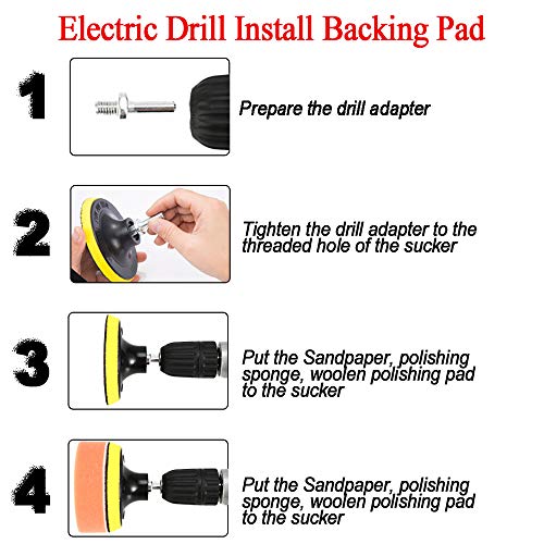 HIFROM 7-Inch/180mm Hook & Loop Backing Pad Orbital Sander Polisher Sanding Pad M14 Drill Adapter