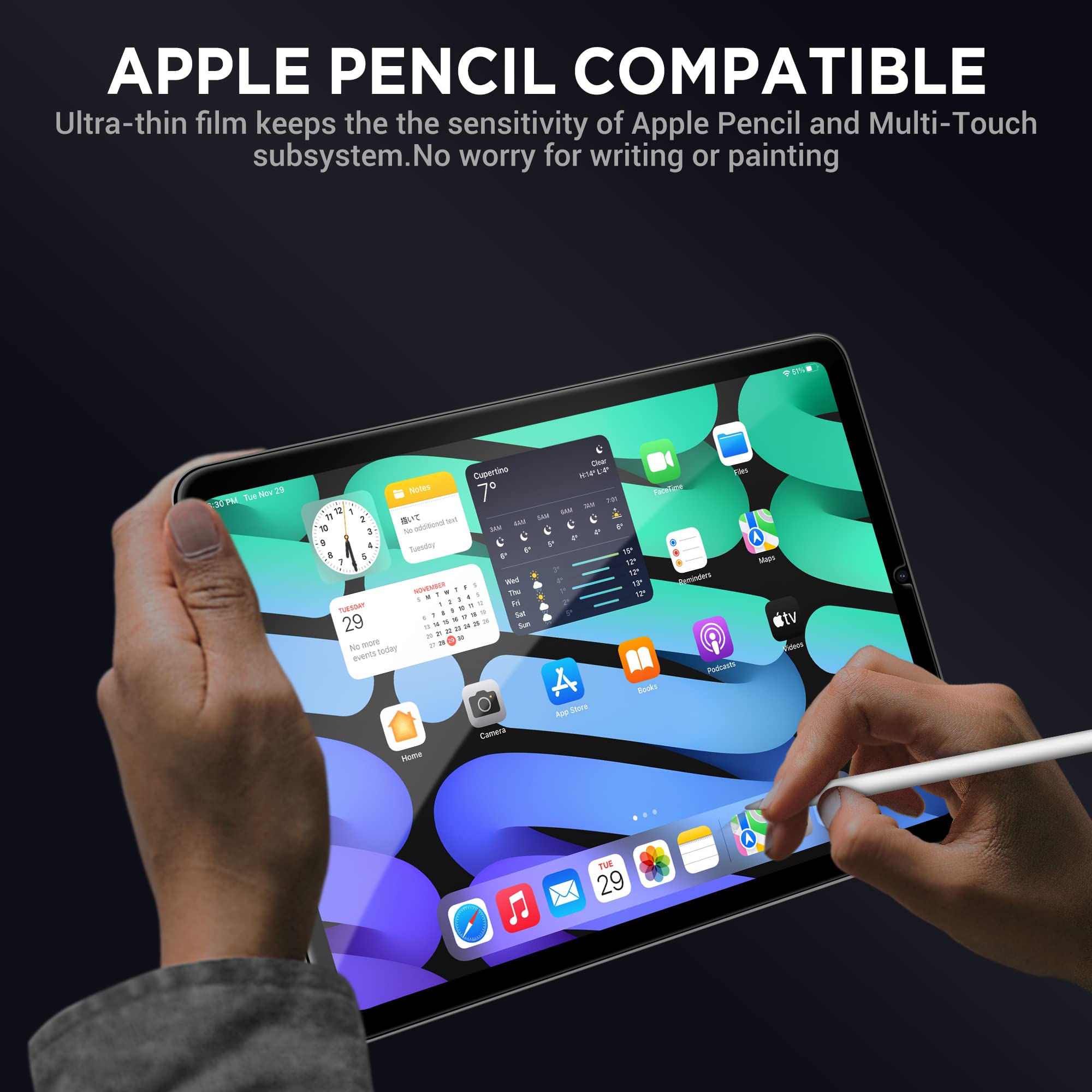 KingBlanc [1-Touch Installation Screen Protector for iPad mini 6th Generation (8.3-inch 2021) Tempered Glass Film with Auto Alignment Kit, 2.5D Round Edge, HD Clear, Scratch Resistant, Case Friendly