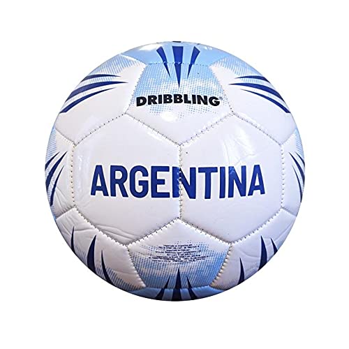 DRB DRIBBLING Soccer Ball Countries - Size N° 5 - Machine Sewed Durable, Scuff-Resistant and Water-Resistant-Recreational, Practice, Training Soccer (Argentina)