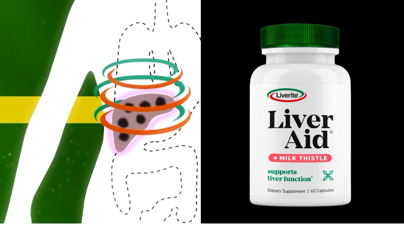 Liverite Liver Aid With Milk Thistle 150 Capsules, Liver Support, Liver Cleanse, Liver Care, Improves Energy