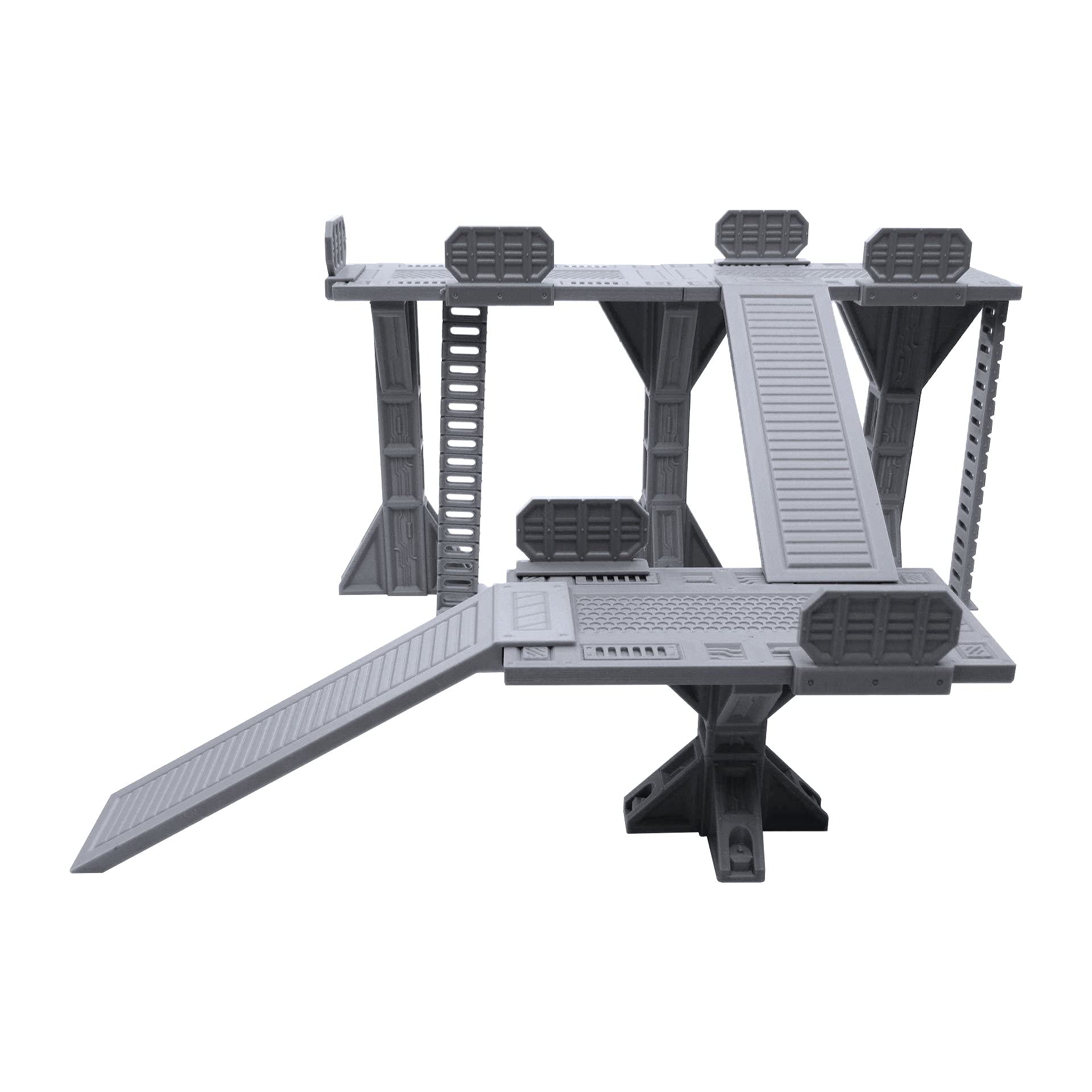 EnderToys Multi-Level Industrial Skirmish Field, Terrain Scenery for Necromunda, Kill Team, Compatible with Sector Mechanicus, 3D Printed and Paintable
