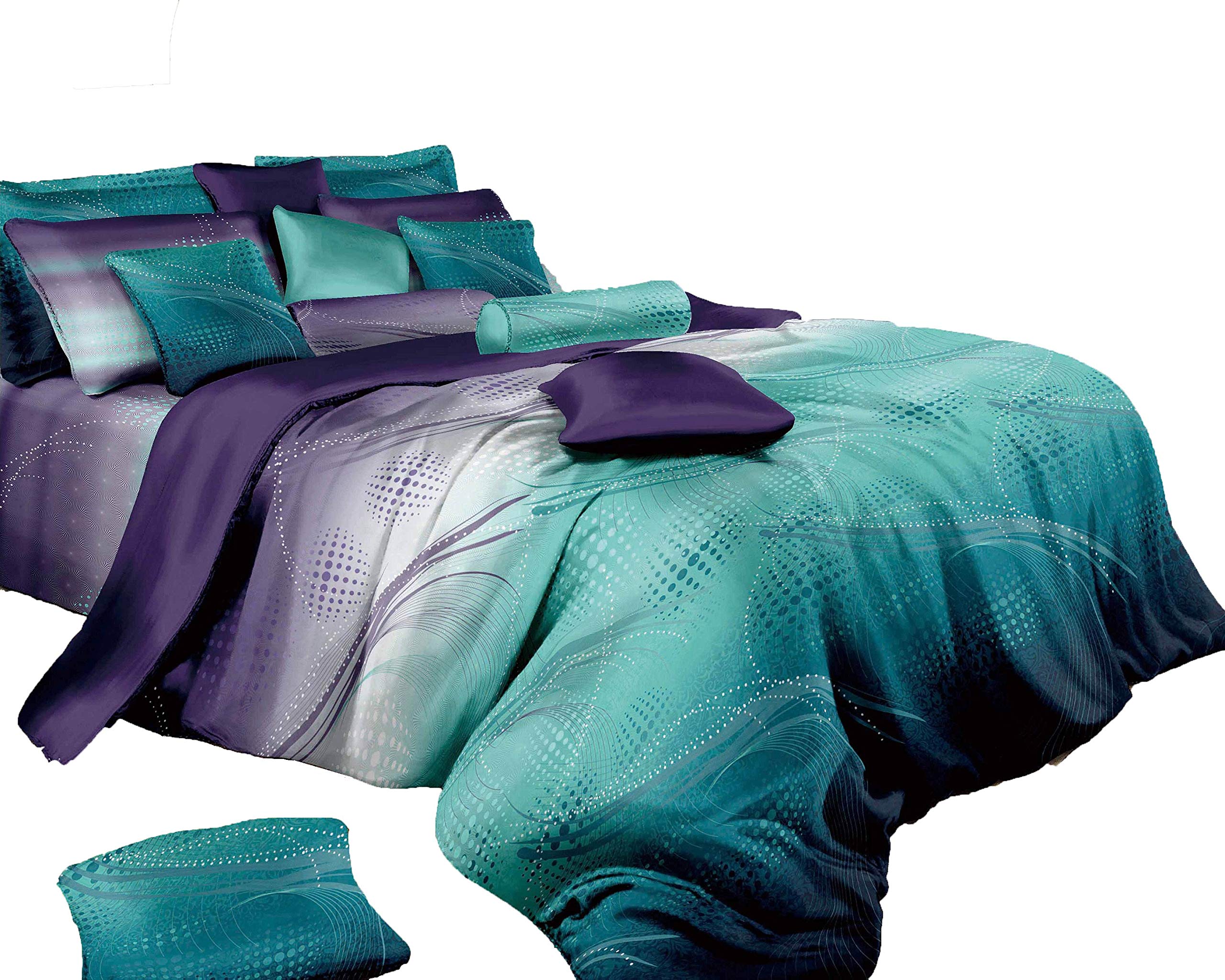 Swanson Beddings Twilight-P 5-Piece Bedding Set: Duvet Cover, Two Pillowcases and Two Pillow Shams (Full)