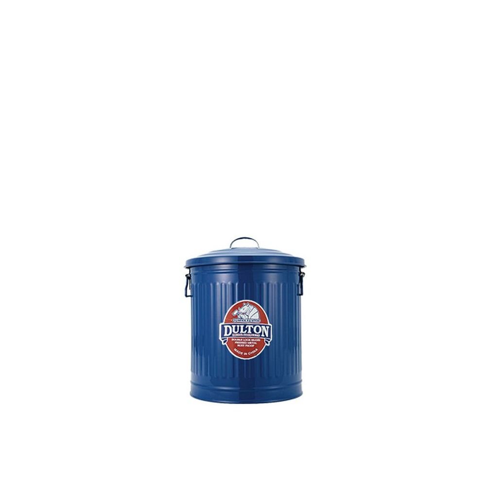 Dulton 100-105-BLS Mini Garbage Can, Small, 1.0 gal (3.5 L), Blue, I Want to Use Things You Think are Beautiful Trash Can with Lid, Tin Can, Height 9.4 inches (240 mm), Diameter 7.3 inches (185 mm)