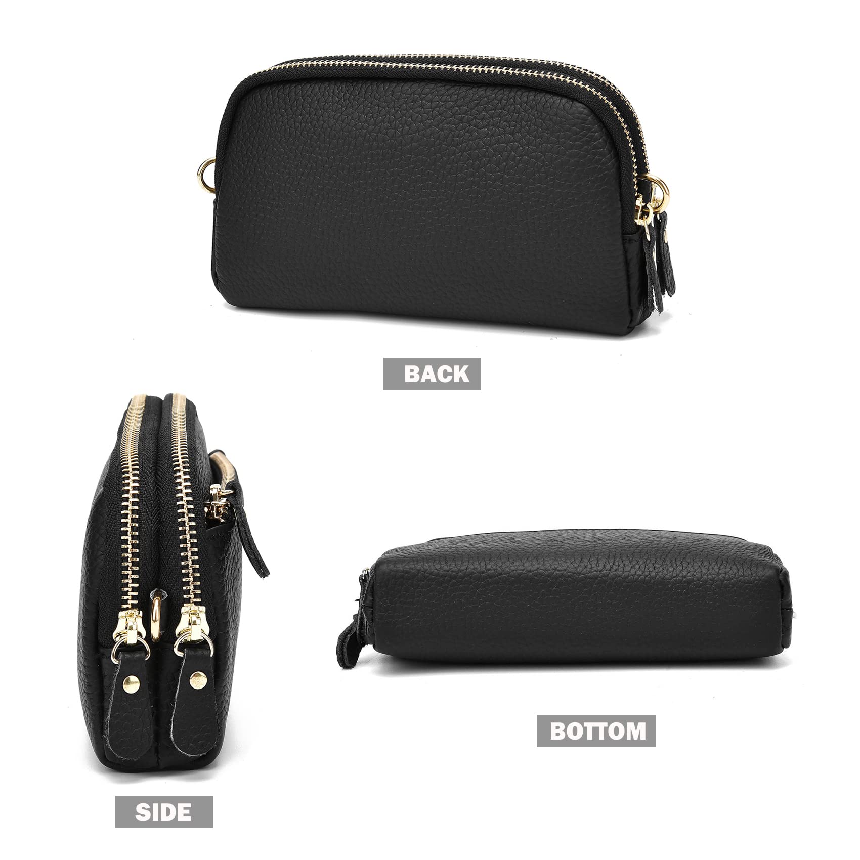 IHAYNER Wristlet Handbag Purses for Women Small Crossbody Bag Lightweight Leather Shoulder Bags