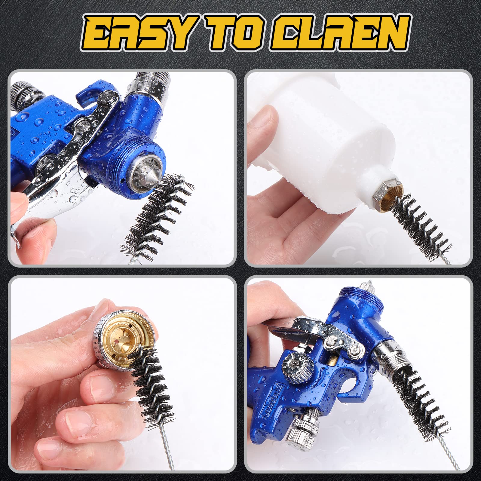 ENDOZER General Purpose Mini HVLP Spray Guns Auto Car Detail Paint Sprayer Spot Repair with 0.8mm Nozzle 125CC