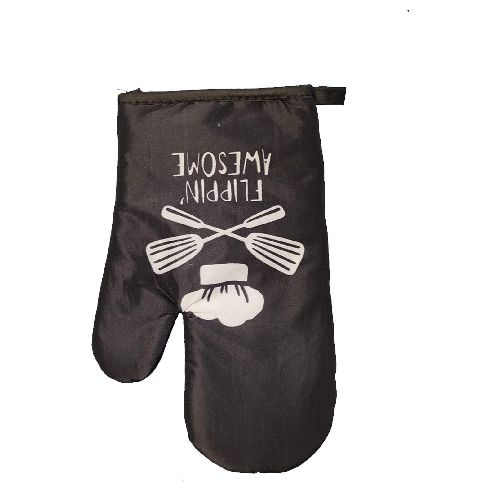 FSTIKO Funny Spatula Oven Mitts and Potholders BBQ Gloves-Oven Mitts and Pot Holders Kitchen Linen Set High Heat Resistant Cotton Potholder for Cooking, Baking, Barbecue(Set of 4 Piece)