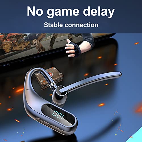 Karymi Bluetooth Earpiece, Single Digital Display Wireless Bluetooth TWS 5.0, High Fidelit Sound Wireless Car Driving in Ear Headset Ipx5 Waterproof Compatible with iPhone Android
