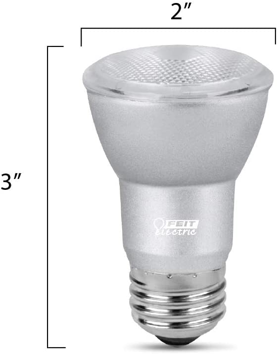 Feit Electric PAR16 LED Bulbs, 45W Equivalent, Dimmable Spotlight Bulbs, 3000k Bright White, 375 Lumens, 22 Year Lifetime, E26 Base, 50W Halogen Bulb Replacement, 4 Pack, BPPAR16DM/930CA/4