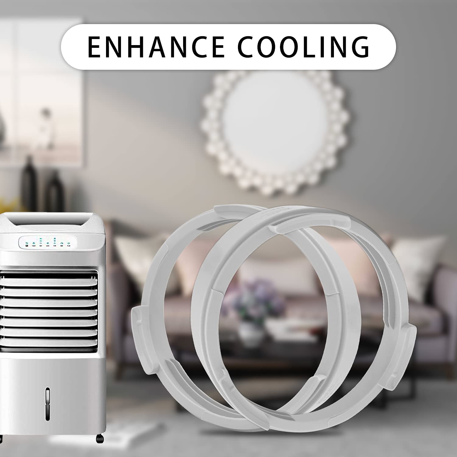 KXXFFWS 5.9 Inch Portable Air Conditioner Exhaust Hose Fitting Mobile Air Conditioner Accessories for Air Conditioners Exhaust Hose Fitting Extensions