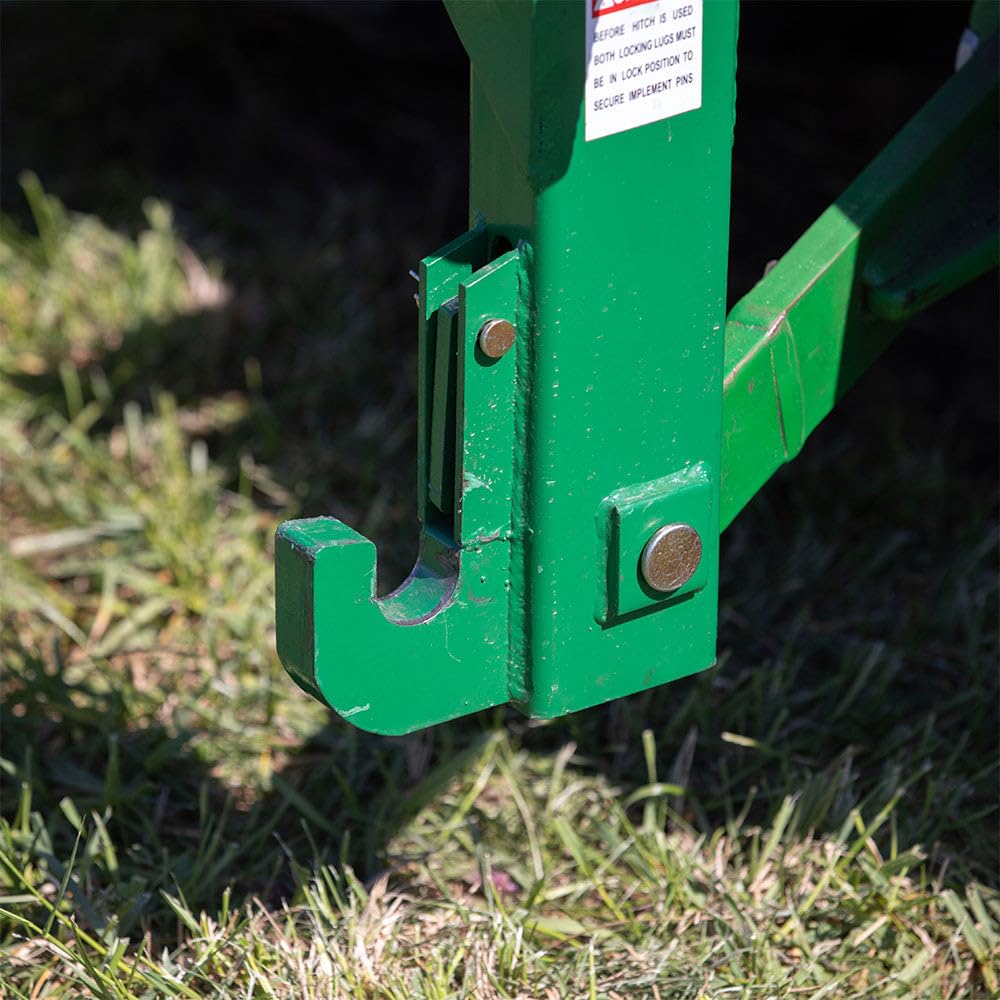 Titan Attachments Green 3 Point Quick Hitch Adaptor to Category 1 Tractors, 3000 LB Lifting Capacity, 27.5" Between Lower Arms, 14.5" ~17.5" Level Adjustment