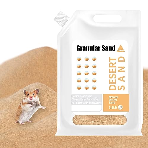 kathson Hamster Bath Sand 5.5LB Gerbil Dust Free Potty Litter Bathing Sand for Guinea Pig Chinchilla Rat Mice Small Animal