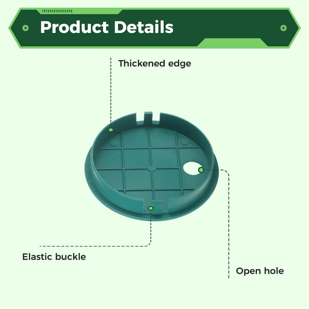 Homaisson 6pcs Sprinkler Valve Cover, ID 5.5" OD 6" Universal Irrigation Valve Box Cover Round Valve Box Cover Lid Replacement for Sprinkler System Irrigation Circular Valve Box