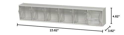 Quantum QTB306 Clear 3-5/8-Inch by 23-5/8-Inch by 4-1/2-Inch Tip Out Bin System, White