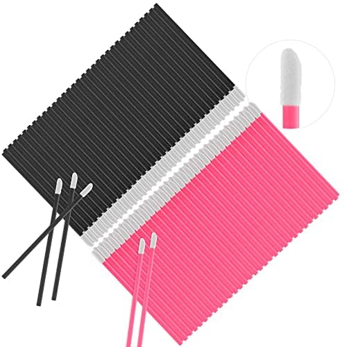 Lip Applicators Disposable 200 Pcs - Disposable Lip Wands Made with Soft Bristles, Disposable Lip Brushes for Lipstick, Perfect for Lips, Eyes and Makeup Applications