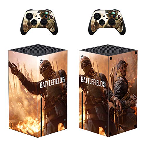 FELIPE SEIJI KUBA Vinyl Skin Sticker Cover Decal for Microsoft Xbox Series X Console and Remote Controllers Battle War HD Printing