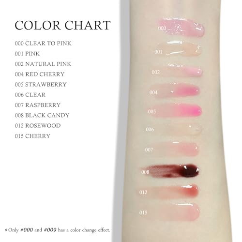 KYDA Hydrating Lip Glow Oil, Moisturizing Lip Oil, Glossy Transparent Plumping Lip Gloss, Tinted Lip Oil for Lip Care and Dry Lips-Raspberry