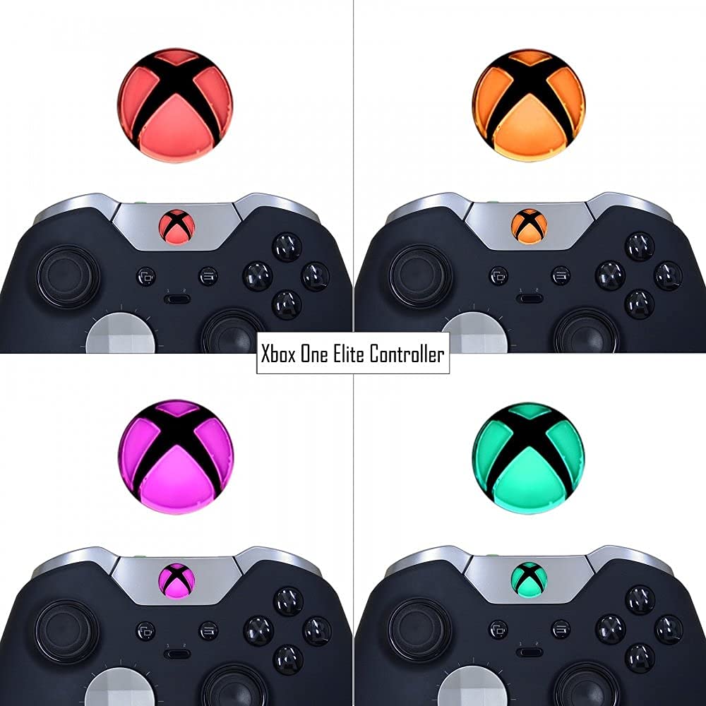 eXtremeRate 8 Colors 40pcs Home Guide Button LED Skins Stickers with Tools for Xbox Series X/S, Xbox One Elite V1/V2, Xbox One S/X, Xbox One Standard Controller