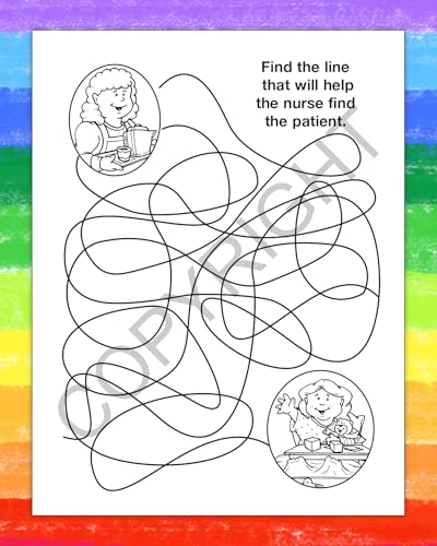 ZOCO - A Trip to The Hospital - Coloring Books (25 Bulk Pack, Without Crayons) - Hospital Supplies for Kids - Educational Games, Puzzles, Fun Activities for Kids
