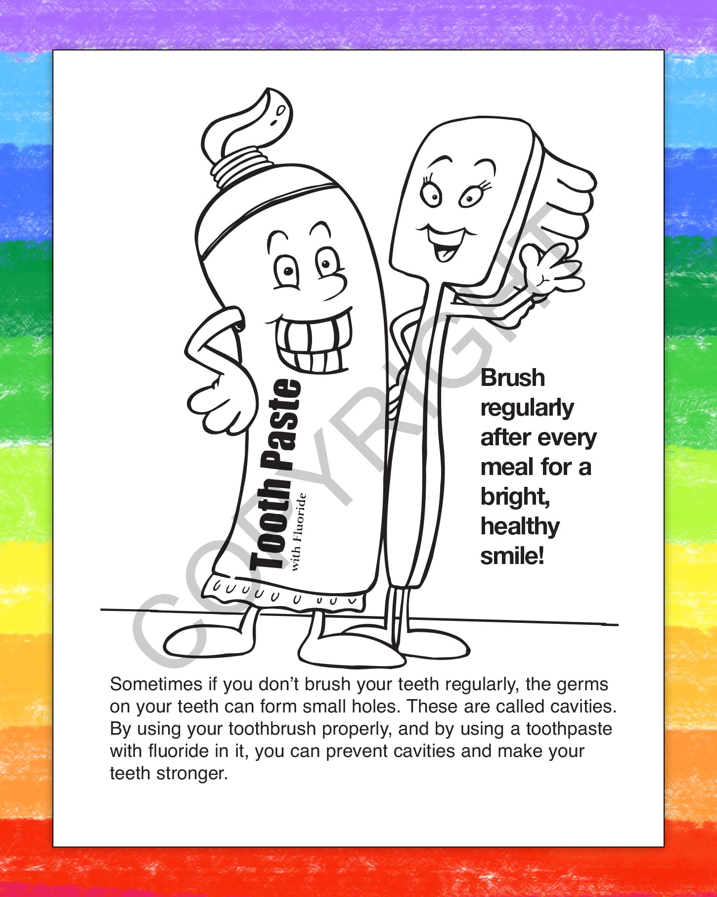ZOCO - Always Have a Healthy Smile - Coloring Books (25 Bulk Pack, Without Crayons) - Dentist Toys for Kids - Dental Office Gifts