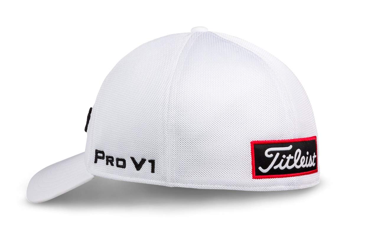Titleist Tour Sports Mesh Hat Staff Collection - 10 White/Black - XL/XXL