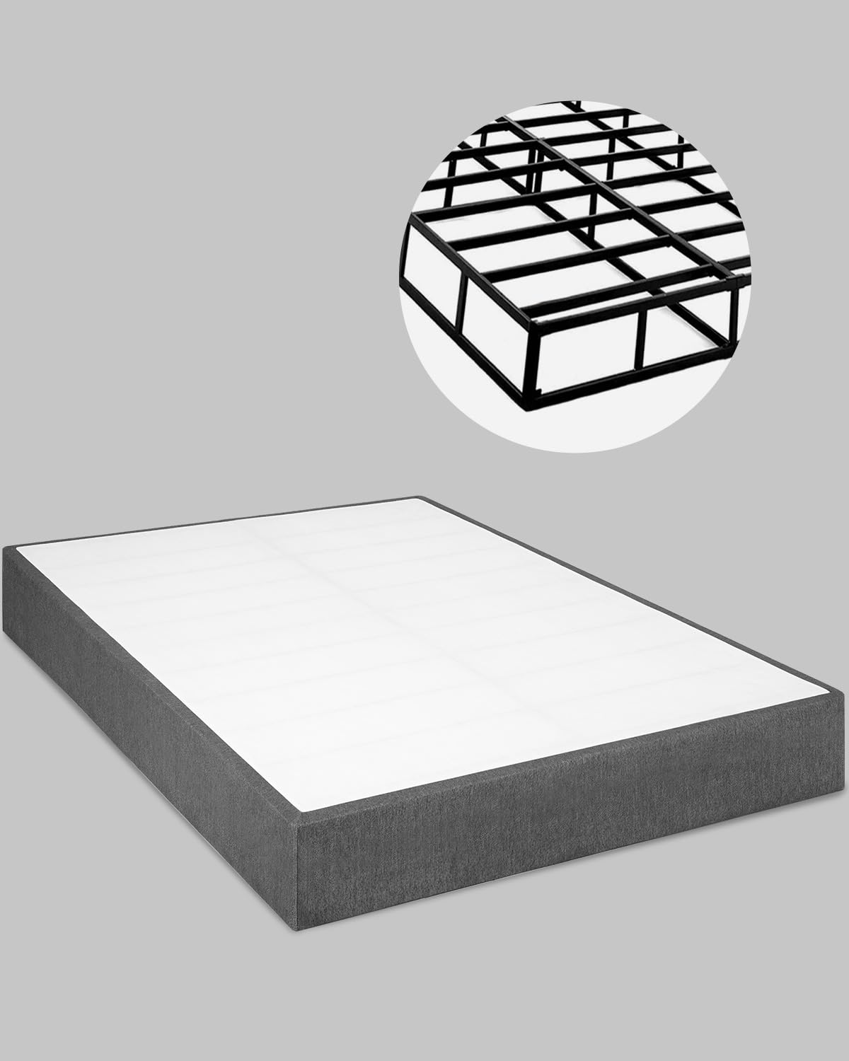 TATAGO 9 Inch Heavy Duty Box Spring Mattress Foundation 3000lbs Max Weight Capacity/No Noise/Easy Assembly,Queen