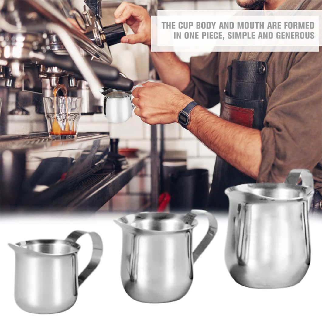 Rolin Roly 90ML Milk Frothing Pitcher Stainless Steel Small Bell-Shaped Creamer Coffee Jug for Barista Cappuccino Espresso Cups Latte Art Pitcher