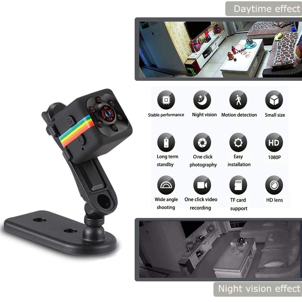 Home Camera,1080P, Motion Recording, Suitable for Family Indoor Outdoor Office