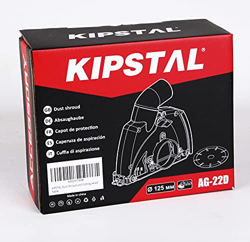 KIPSTAL Cutting Dust Shroud for Angle Grinder 4-1/2-Inch to 5-Inch and Cutting Wheel Diamond Saw Blade 5-Inch X 1 PCS