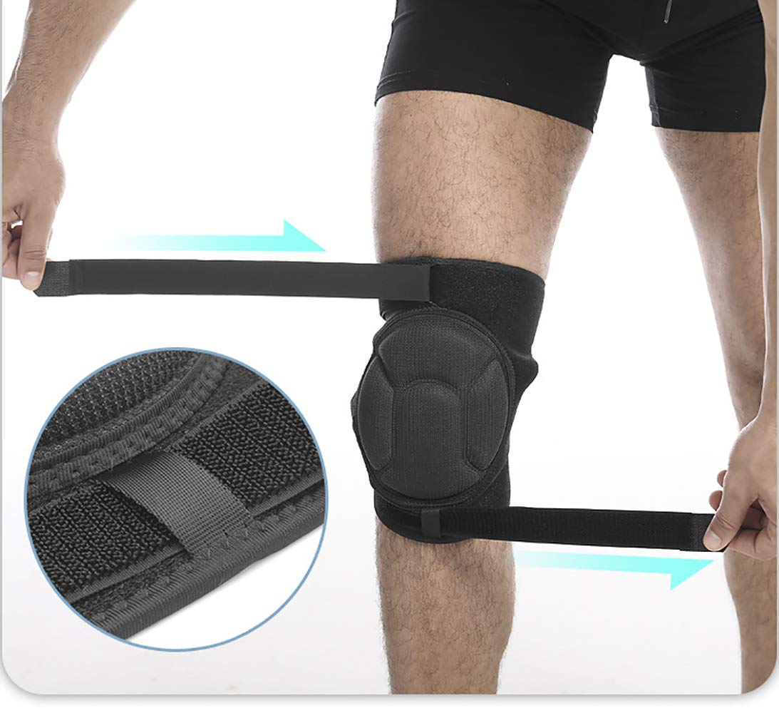 EULANT Knee Pads, Thick Sponge Collisioned Kneepads for Sports & Work, Protective Knee Support Sleeve for Basketball Wrestling Football Volleyball Running Cycling Training Scooter Workout