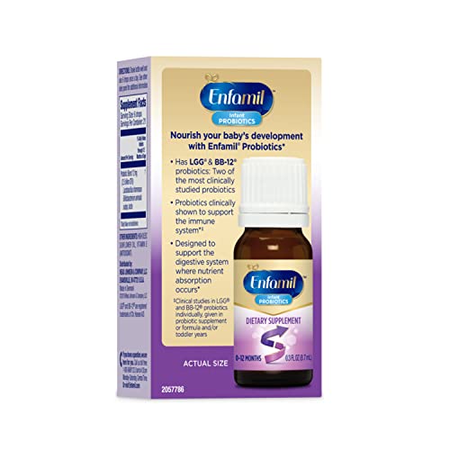 Enfamil Baby Formula Infant Probiotics Dietary Supplement, Dual Probiotics for Immune and Digestive Health, 0.3 Fl Oz