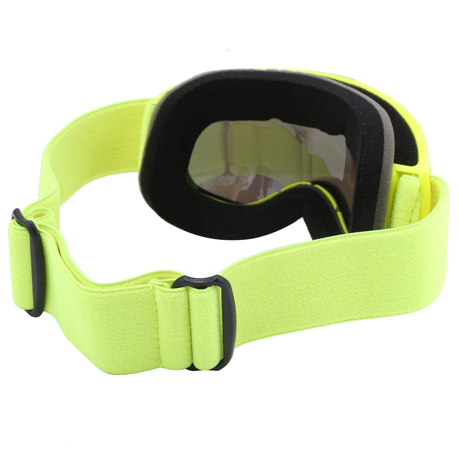 ENTHUSRI Kids Ski Goggles Anti Fog Snowboard Goggles Double Layer PC Lens Climbing Snow Sports Glasses for Outdoor(Yellow)