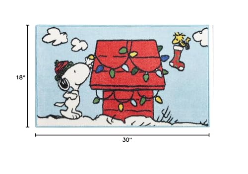 Peanuts Nourison Dog House Accent Rug 18"x30" Washable, Polyester, Non-Skid Back