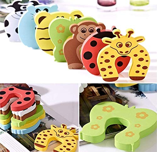DuoleMY Baby Child Proofing Door Stoppers Cute Finger Safety Guard Randomly Color 5 pcs