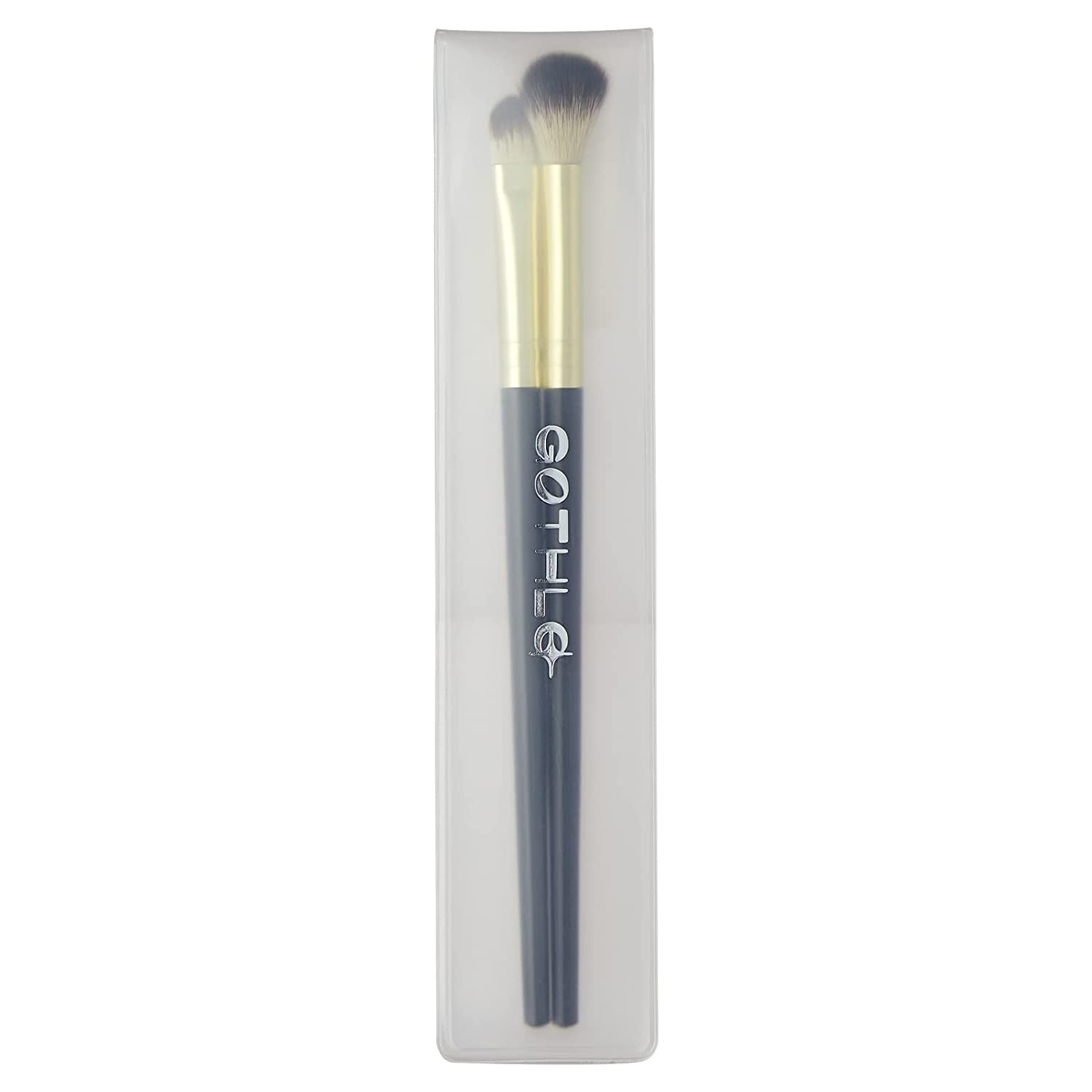 GOTHLO Eyeshadow Brush Set, Upgrade 2Pcs Eye Brushes, Portable Makeup Brush, Nasal Shadow Brush, Basics Eye Shadow Brush