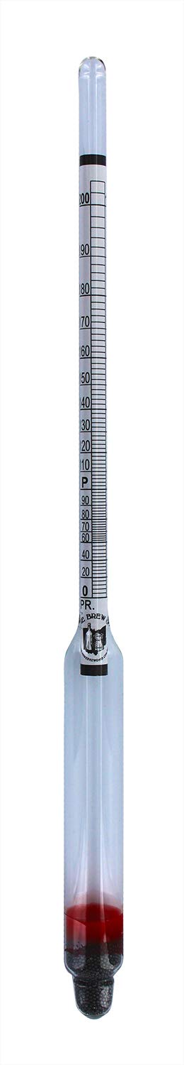 Proof And Tralle Hydrometer With 12" Glass Test Jar With Distiller's Active D...