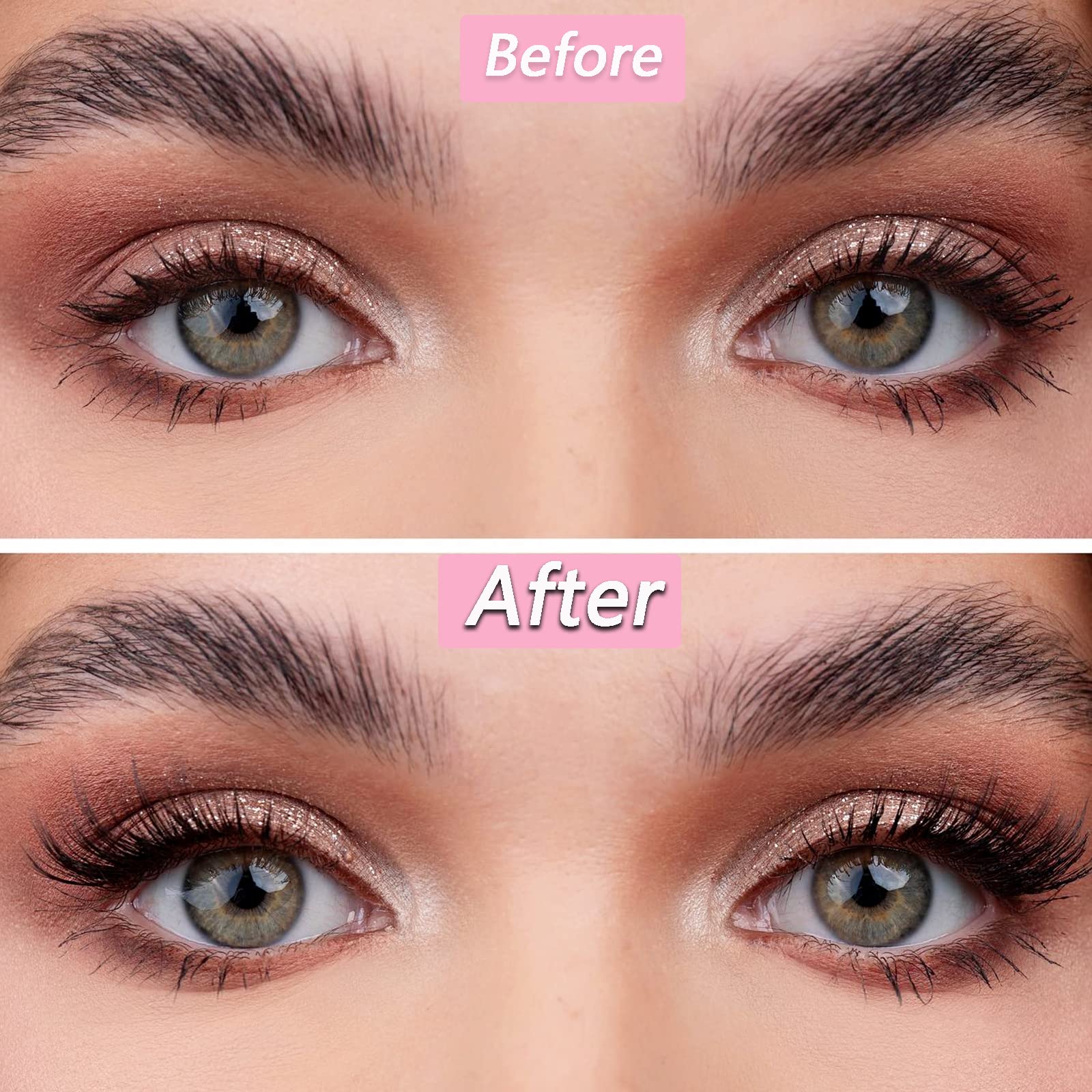 Half Lashes Natural Look with Clear Band Cat-Eye Lashes Wispy Fluffy Faux Mink Accent False Eyelashes, 2 Styles Mixed 3/4 Corner Lashes Reusable Soft DIY Cluster Lashes Pack 14 Pairs by Heracks(07+01)