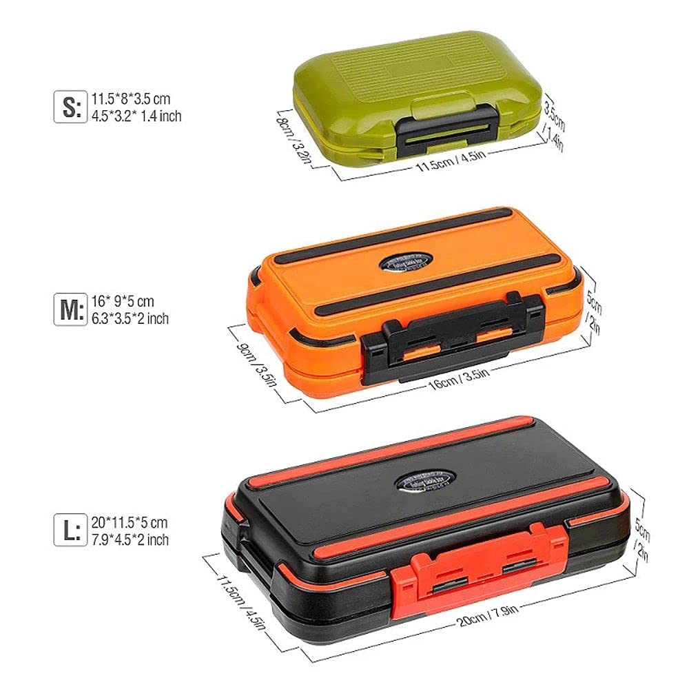 Fishing Tackle Box Fishing Accessories Multifunctional Opening and Closing Bait Box Bait Accessory Box(M,Grey)