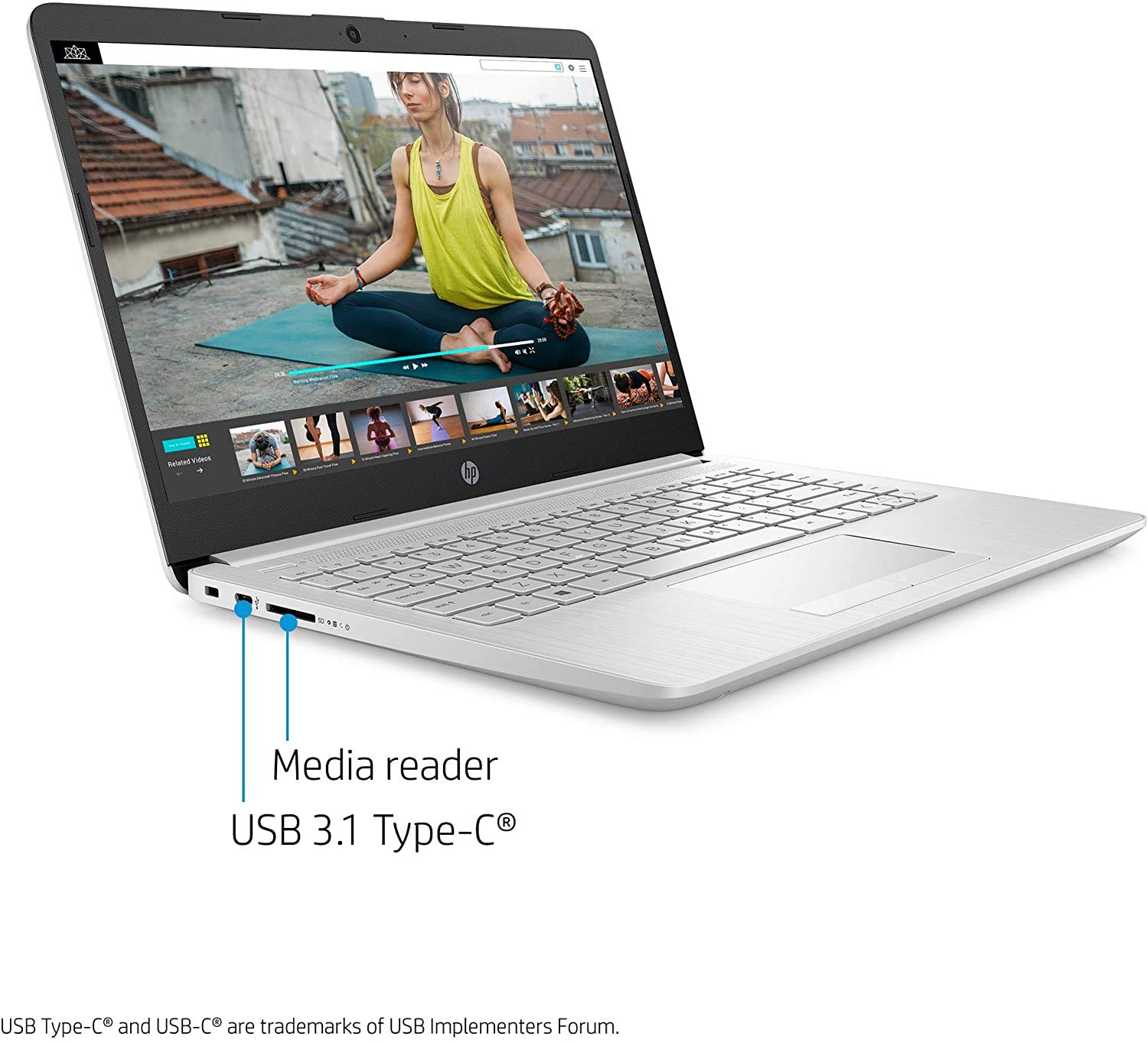 HP 14-fq0032ms Laptop for Business and Student, 14" LED Touchscreen, AMD Ryzen 3 3250U Processor(up to 3.5 GHz), 8GB RAM, 128GB SSD, Webcam, WiFi, Ethernet, HDMI, USB-A&C, Win10