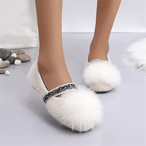 FASDNENDYS Ladies Fashion Solid Color Wool Shoes Comfortable Soft Soled Flat Casual Shoes Mid Top Casual Shoes for Men Beige