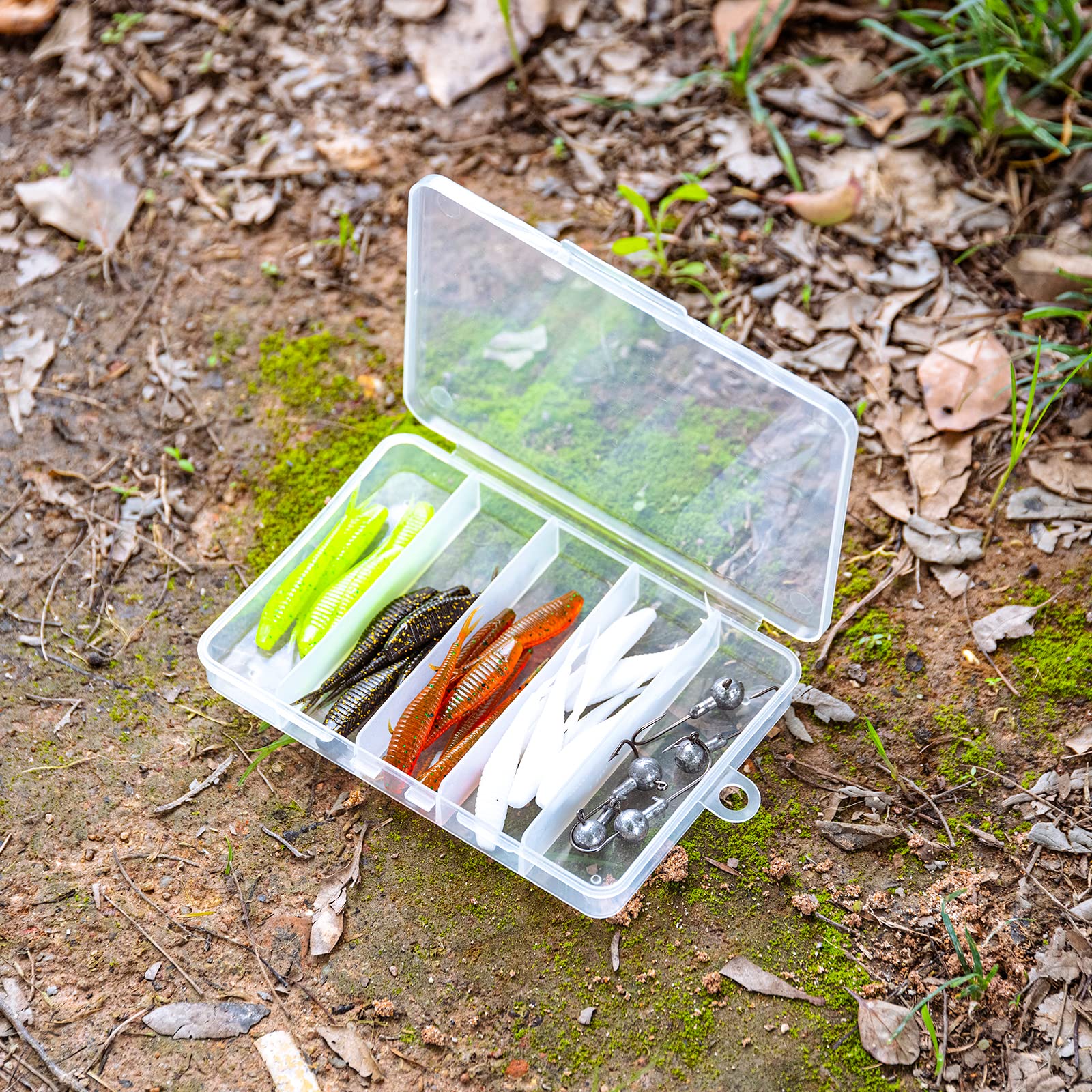 Goture Fishing Tackle Box - Placing Bait Plastic Small Case for Outdoor Tackle Box Organizer Waterproof Portable Storage Container
