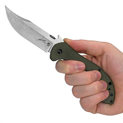 Kershaw Emerson CQC-10K Folding Pocket Knife, 3.5 inch 8Cr14MoV Stainless Steel Blade, G10 Front, Manual Open